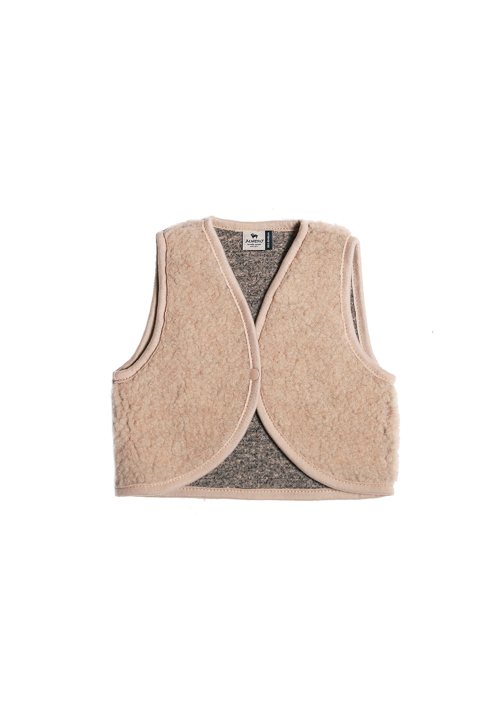 Alwero Baby Bio Wollweste LULU light in sand brown – coucou natur